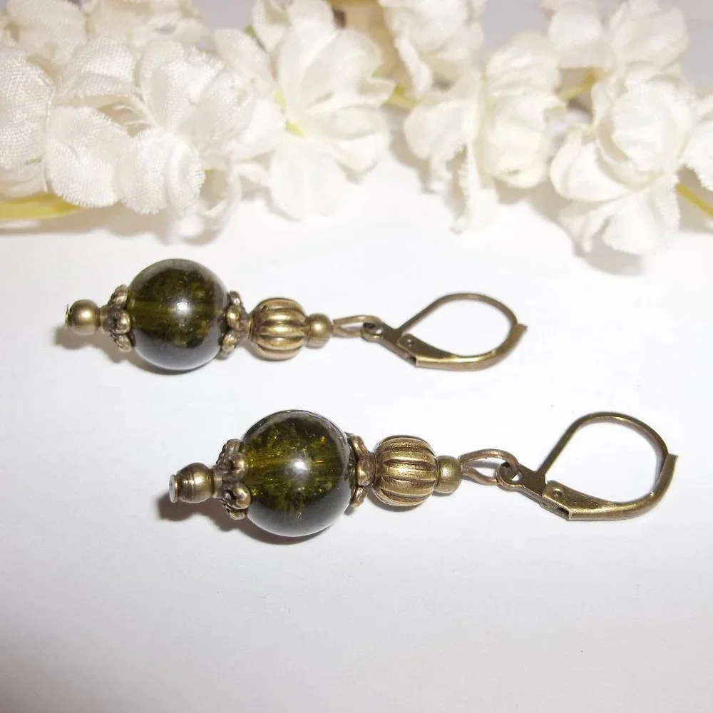 wvluckygirl | Jewelry | Green Bronze Boho Earrings Jewelry For Her ...